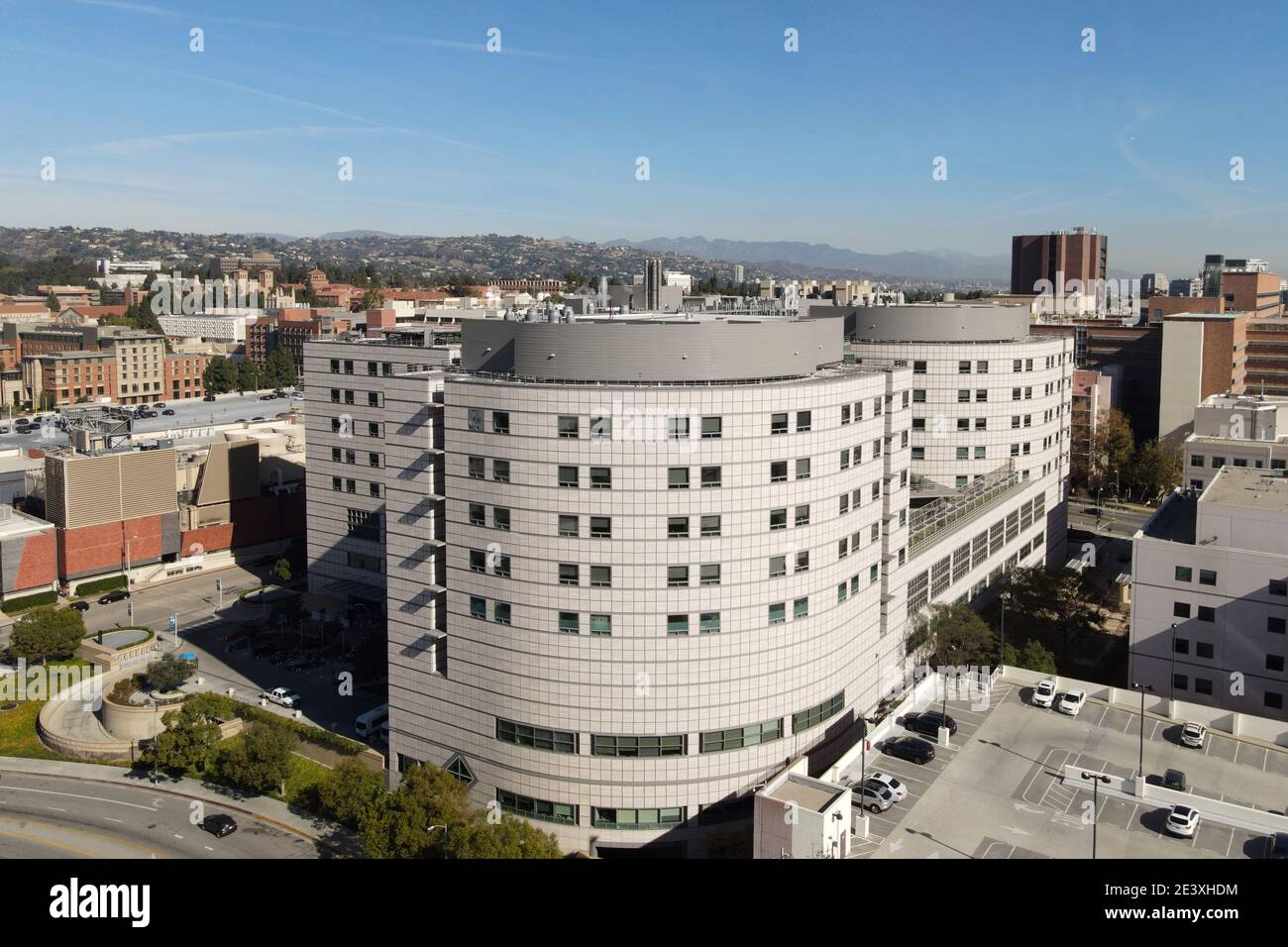 An aerial view of the Ronald Reagan hospital at the UCLA Health Medical ...