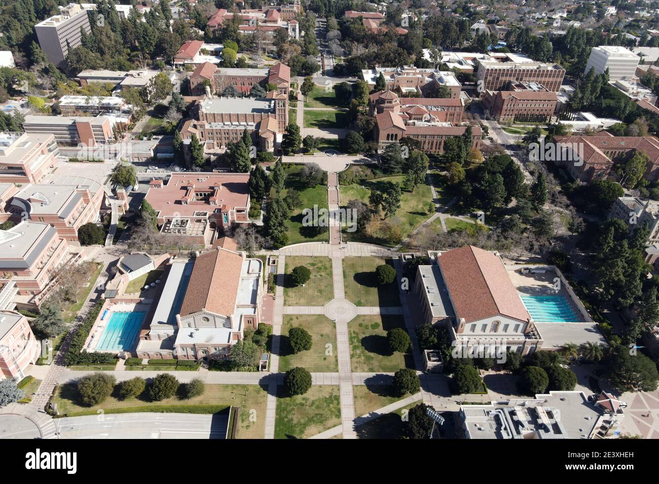 An aerial view of the UCLA campus, Saturday, Jan. 16, 2021, in Los ...