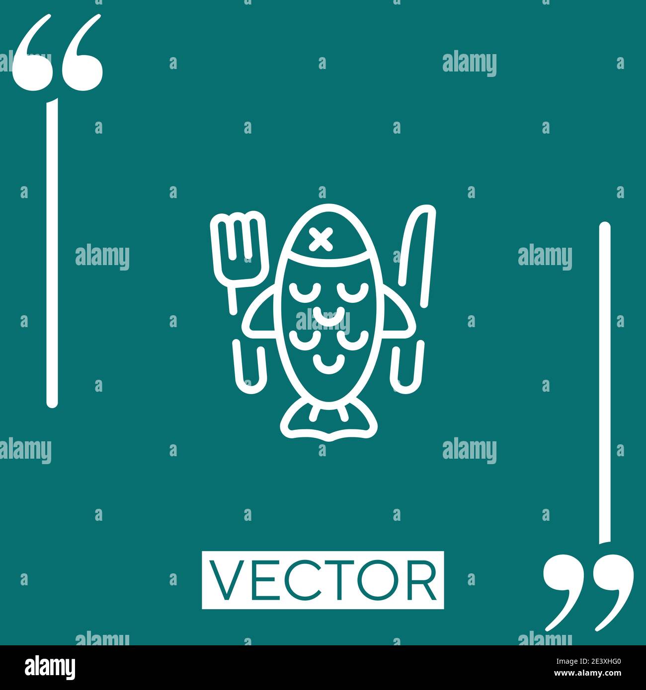 fish vector icon Linear icon. Editable stroke line Stock Vector Image ...