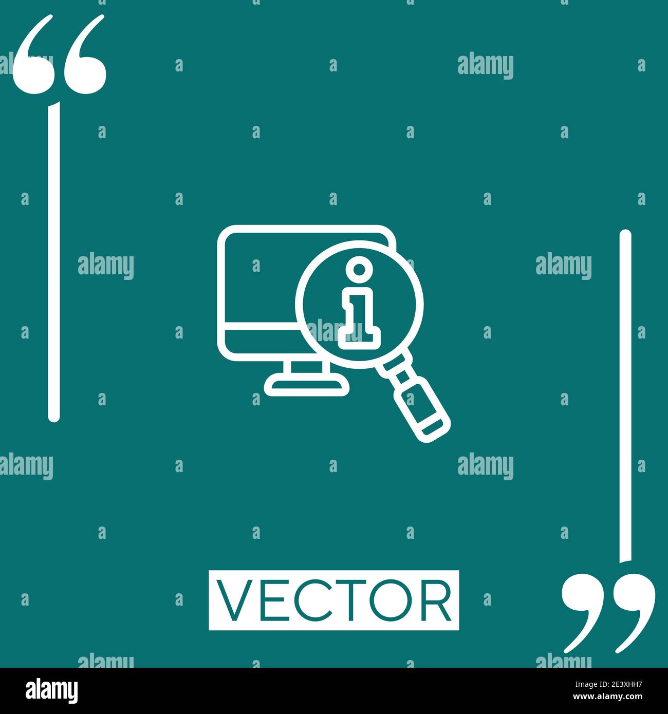 info vector icon Linear icon. Editable stroke line Stock Vector Image ...
