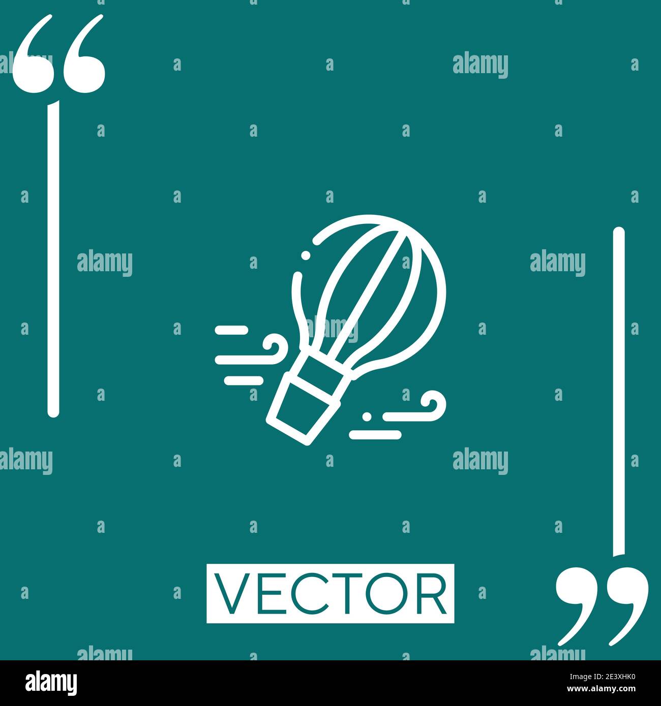 hot air balloon vector icon Linear icon. Editable stroked line Stock ...