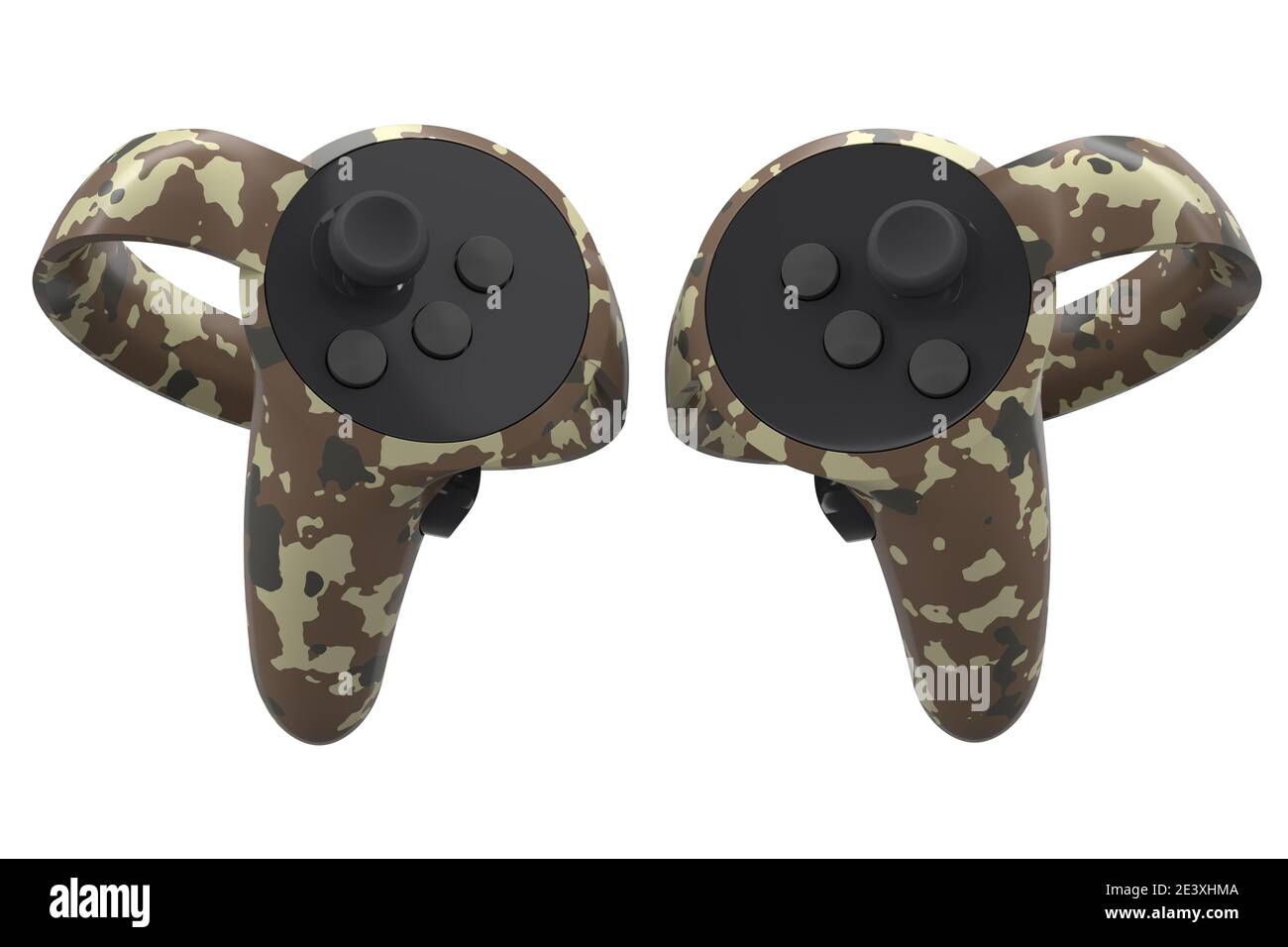 Virtual reality controllers for online and cloud gaming isolated on ...