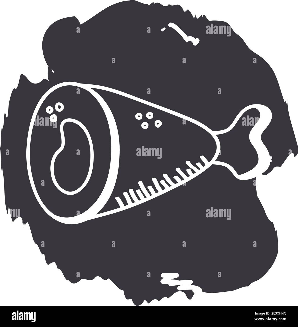 meat hand draw and block style icon design of food eat restaurant and ...