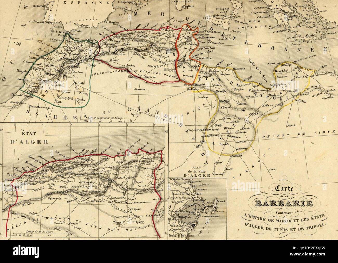 Map of the maghreb hi-res stock photography and images - Alamy