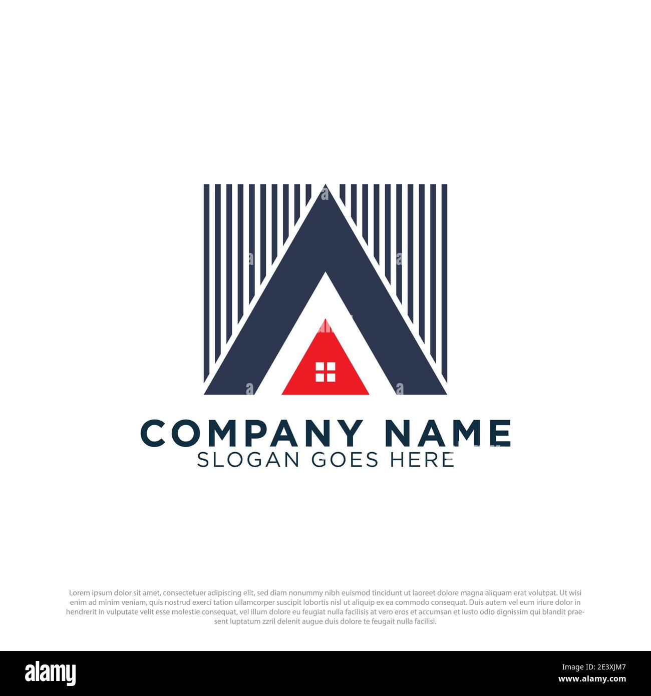 vector illustration of Real estate logo design, simple architecture ...