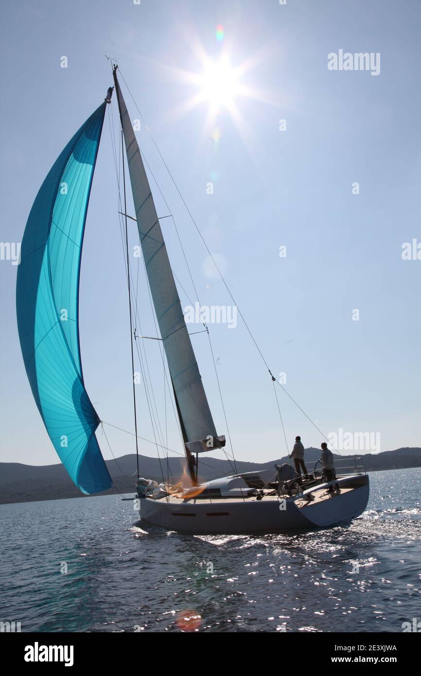 Beautiful sailing yacht Stock Photo - Alamy