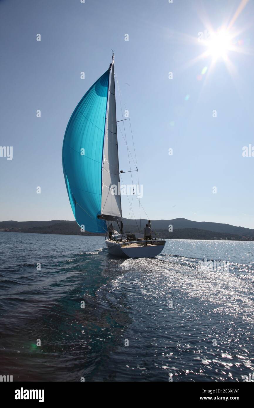Beautiful sailing yacht Stock Photo - Alamy
