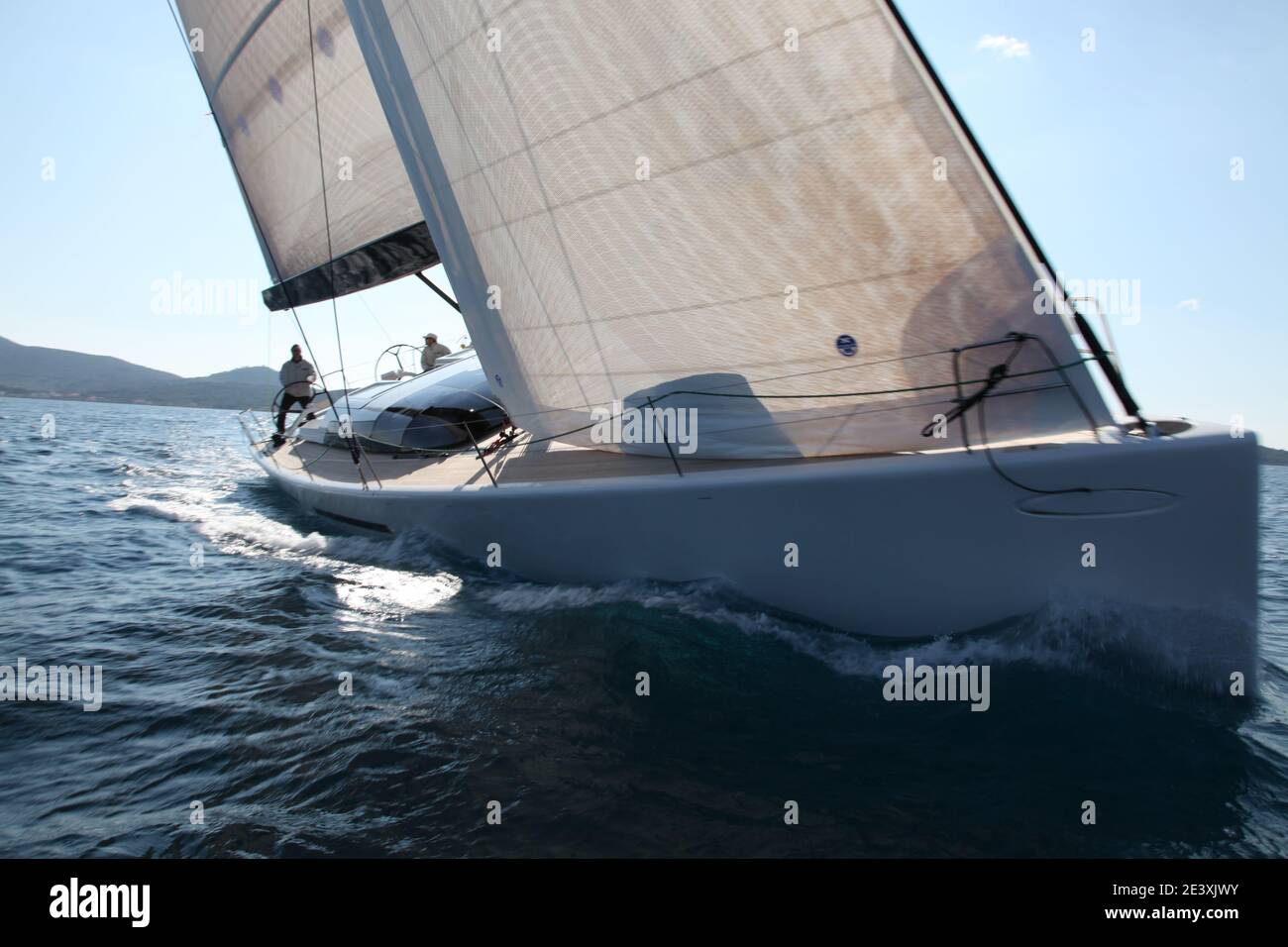 Beautiful sailing yacht Stock Photo - Alamy
