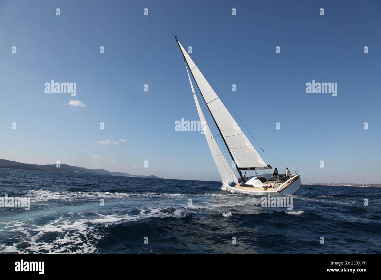 Beautiful sailing yacht Stock Photo - Alamy