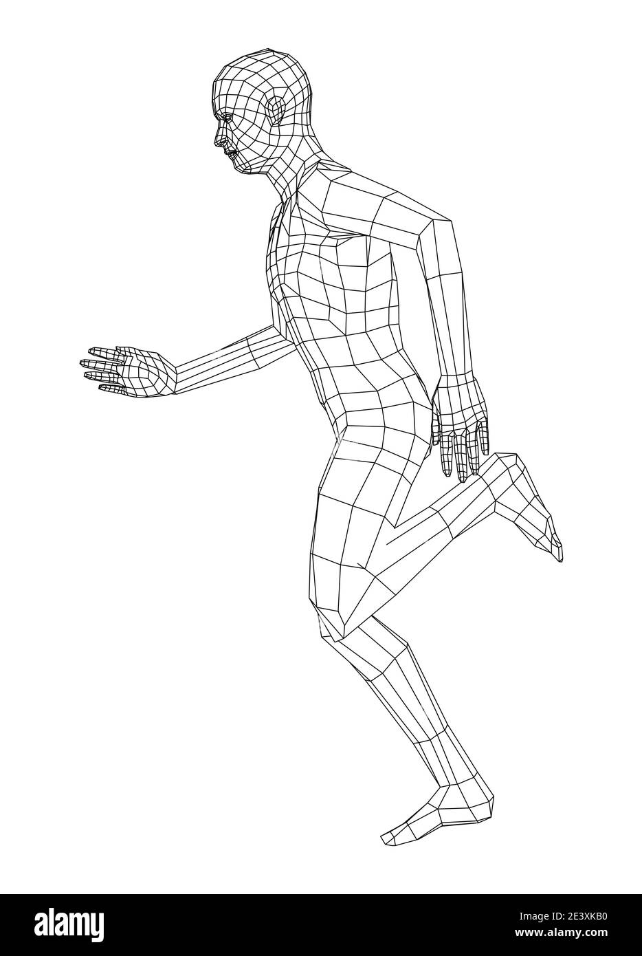 Wireframe running man. Vector Stock Vector Image & Art - Alamy