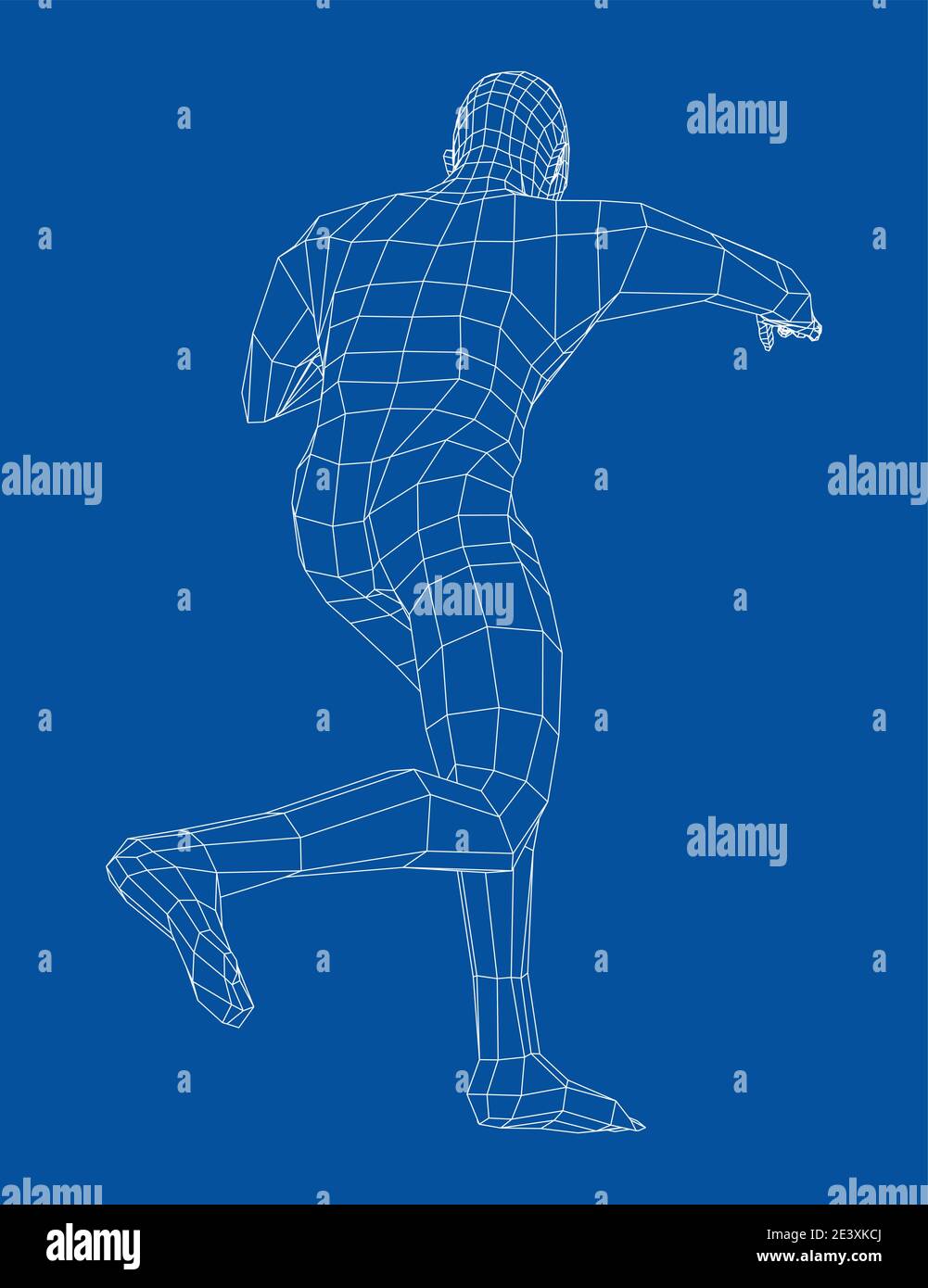 Wireframe boxing man. Vector Stock Vector Image & Art - Alamy