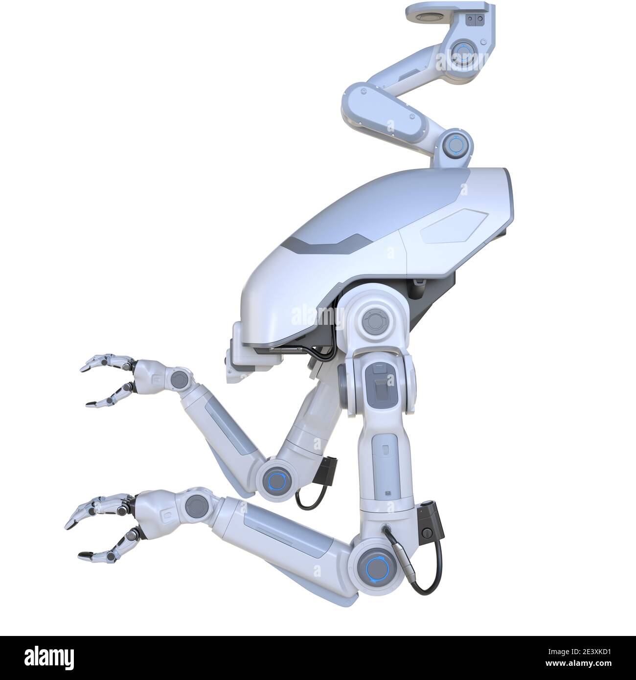 Sci - Fi Industrial robotic arms isolated on the white Stock Photo - Alamy