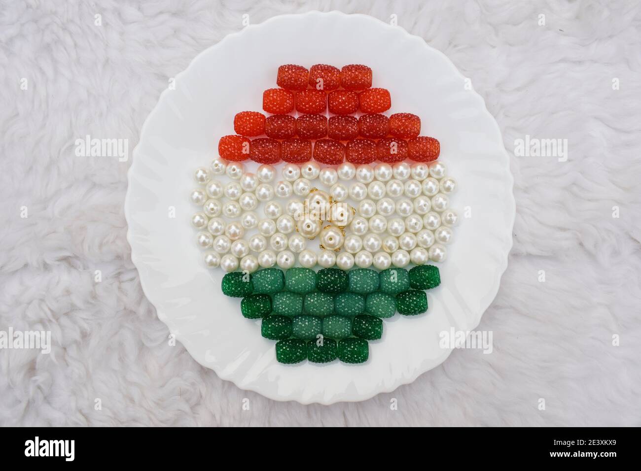 Jewellery Beads of tri color to represent India flag on occasion of ...