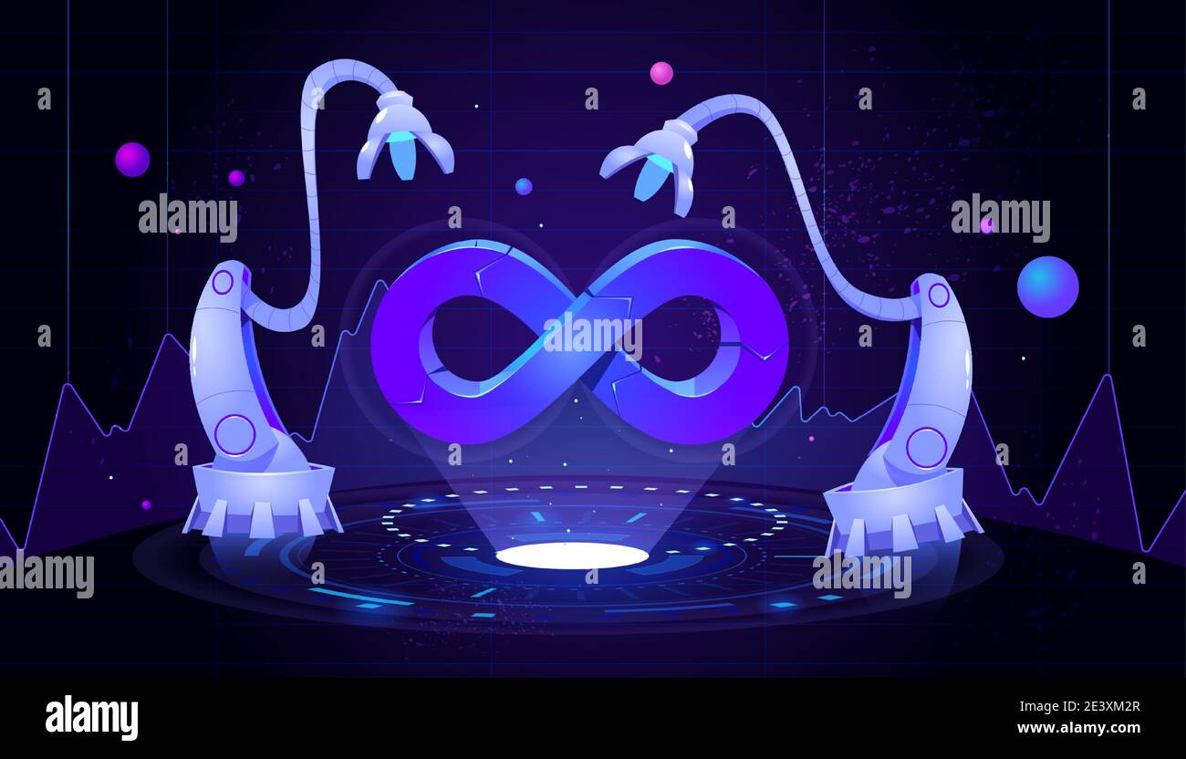 DevOps concept. Development operations, continuous process of software ...