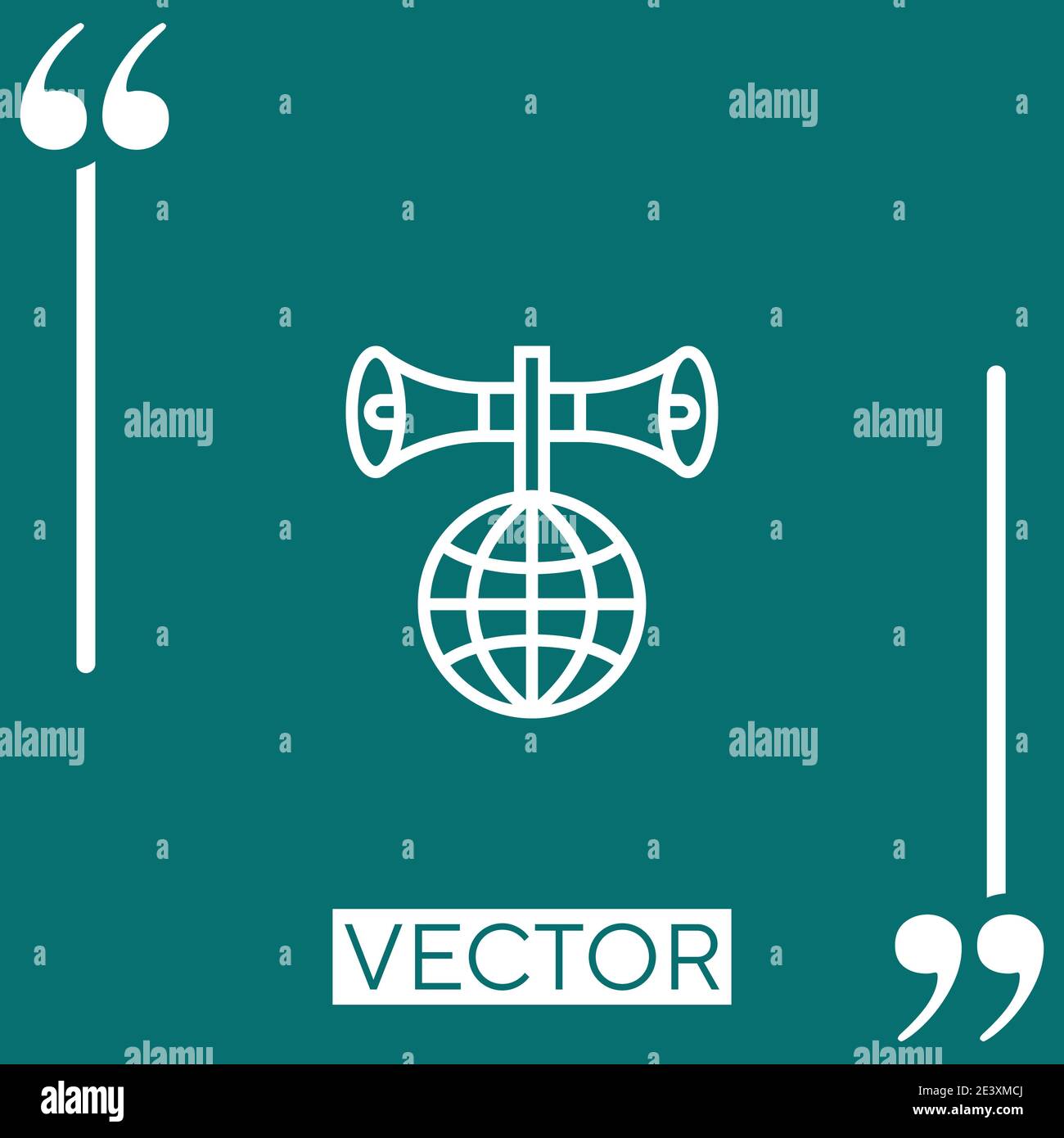 announcer vector icon Linear icon. Editable stroke line Stock Vector ...
