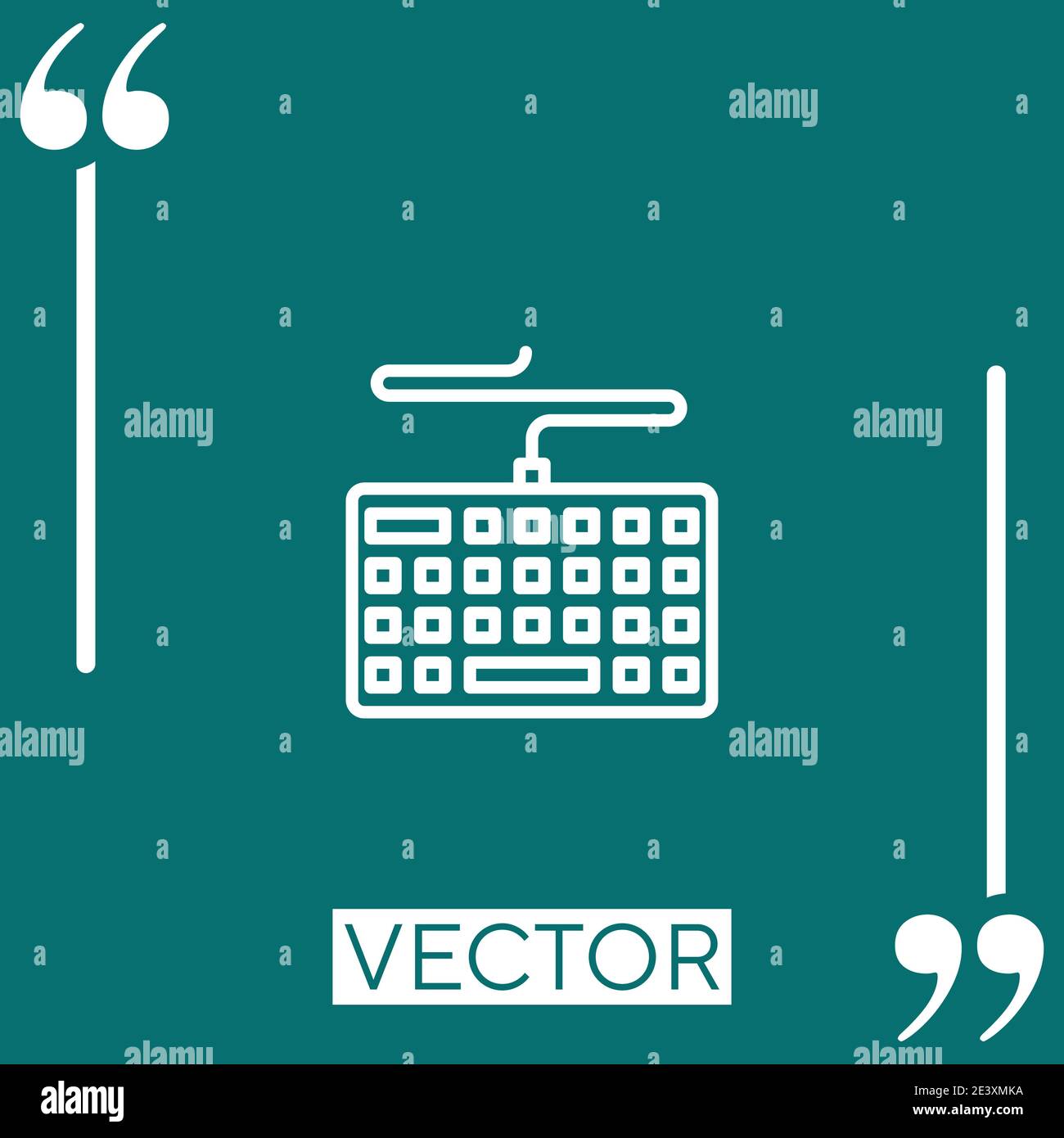 keyboard vector icon Linear icon. Editable stroke line Stock Vector ...
