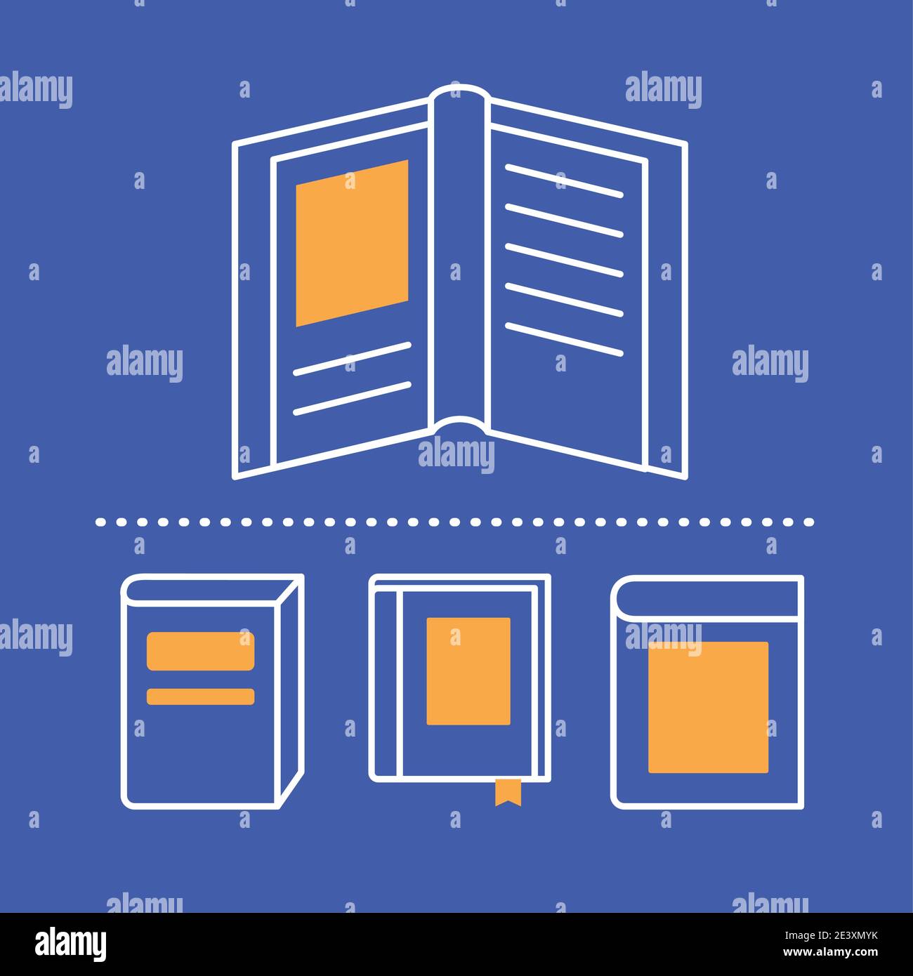 books line style icon collection design, Education literature and read ...