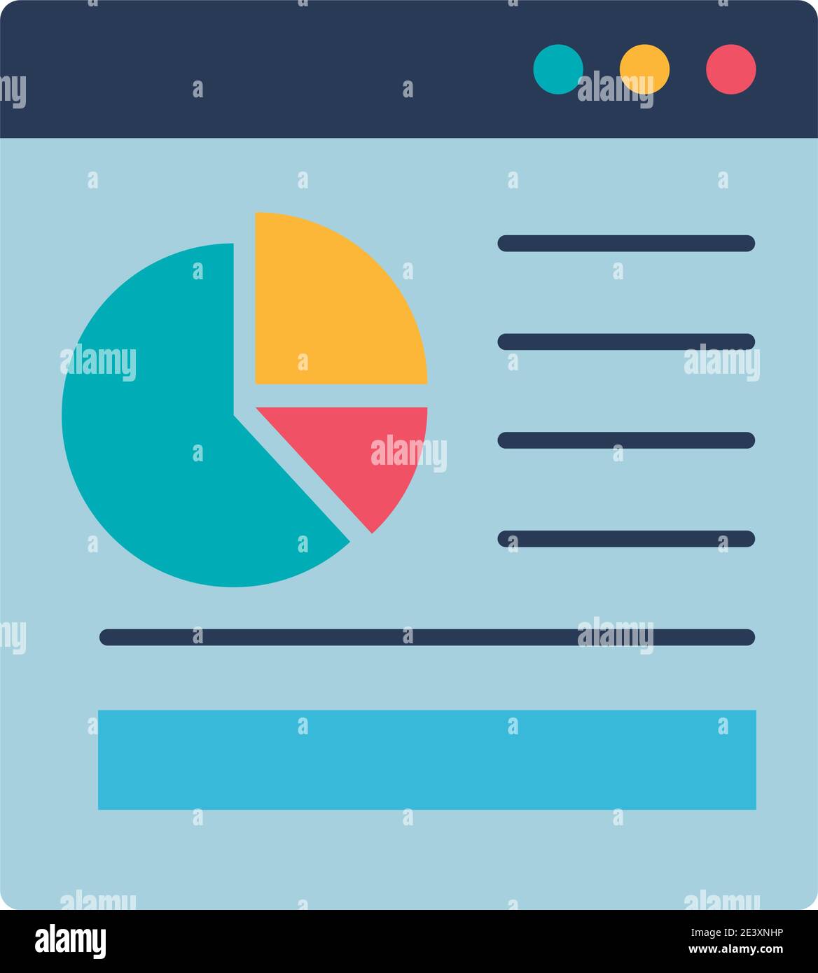 infographic bars chart in website flat style icon design, data analysis ...