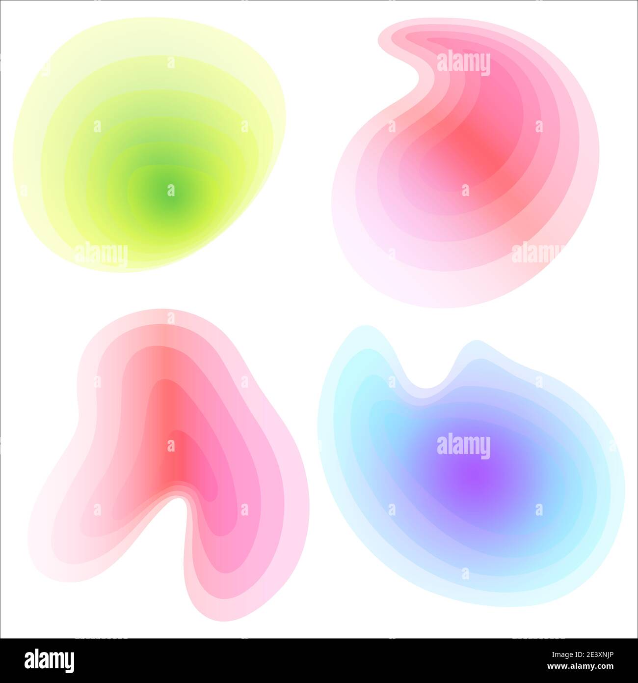 Gradient Topography collection,abstract topographical forms. Vector ...