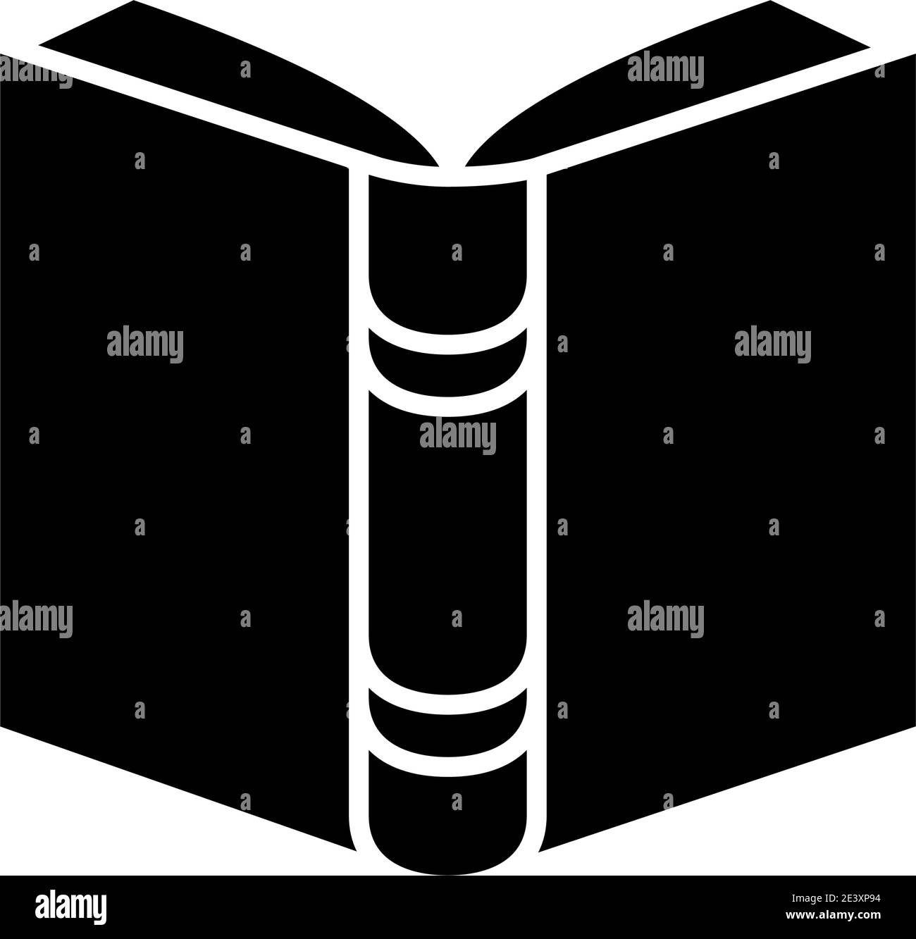 reverse open book silhouette style icon design, Education literature ...