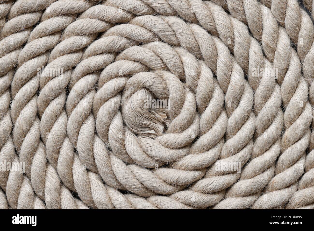 Navy rope folded in circle top view Stock Photo - Alamy