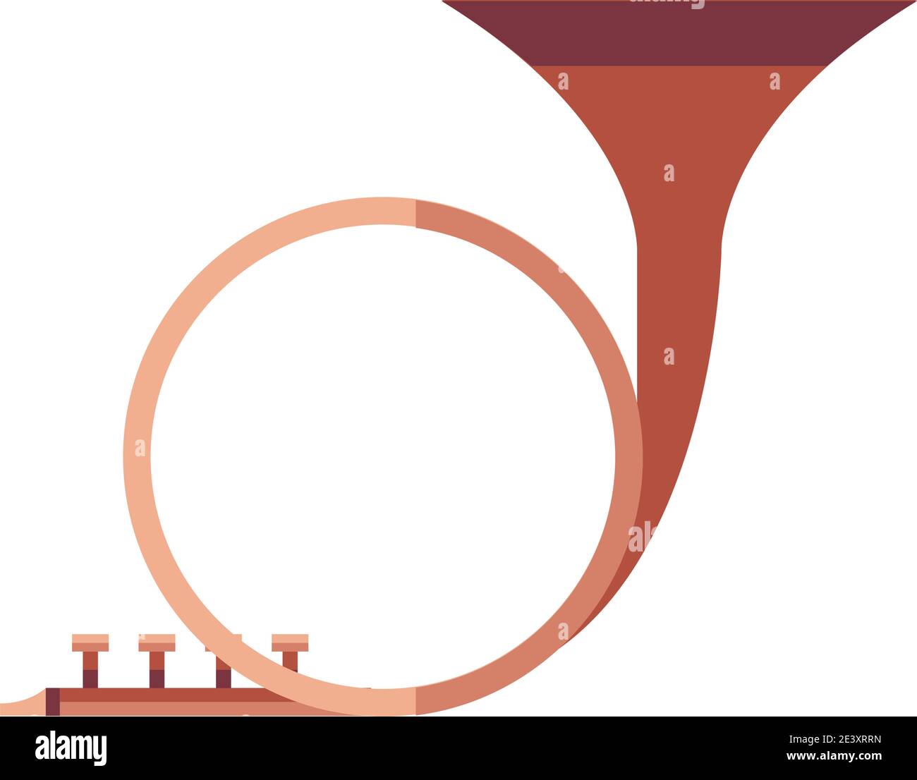 french horn instrument design, Music sound melody and song theme Vector ...