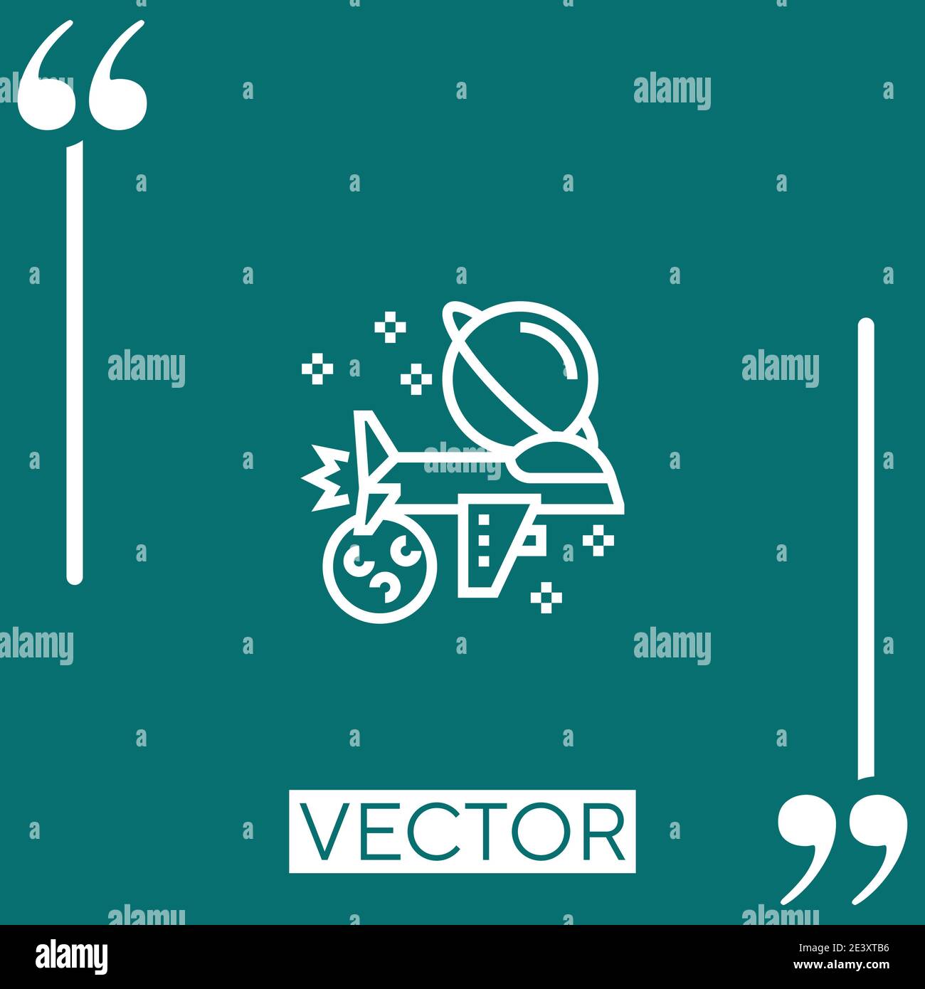 space tourism vector icon Linear icon. Editable stroke line Stock ...
