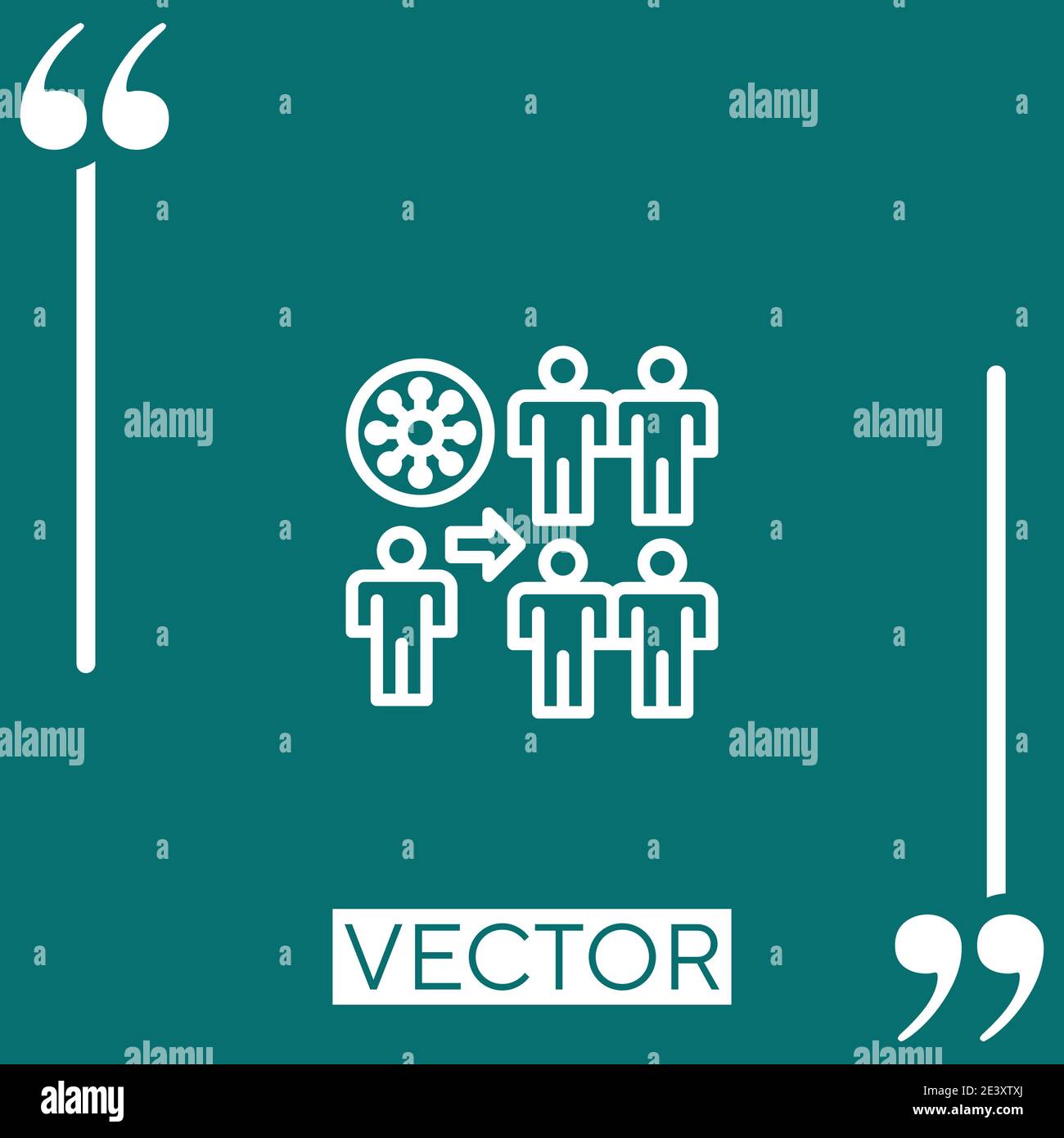 spreading vector icon Linear icon. Editable stroke line Stock Vector ...