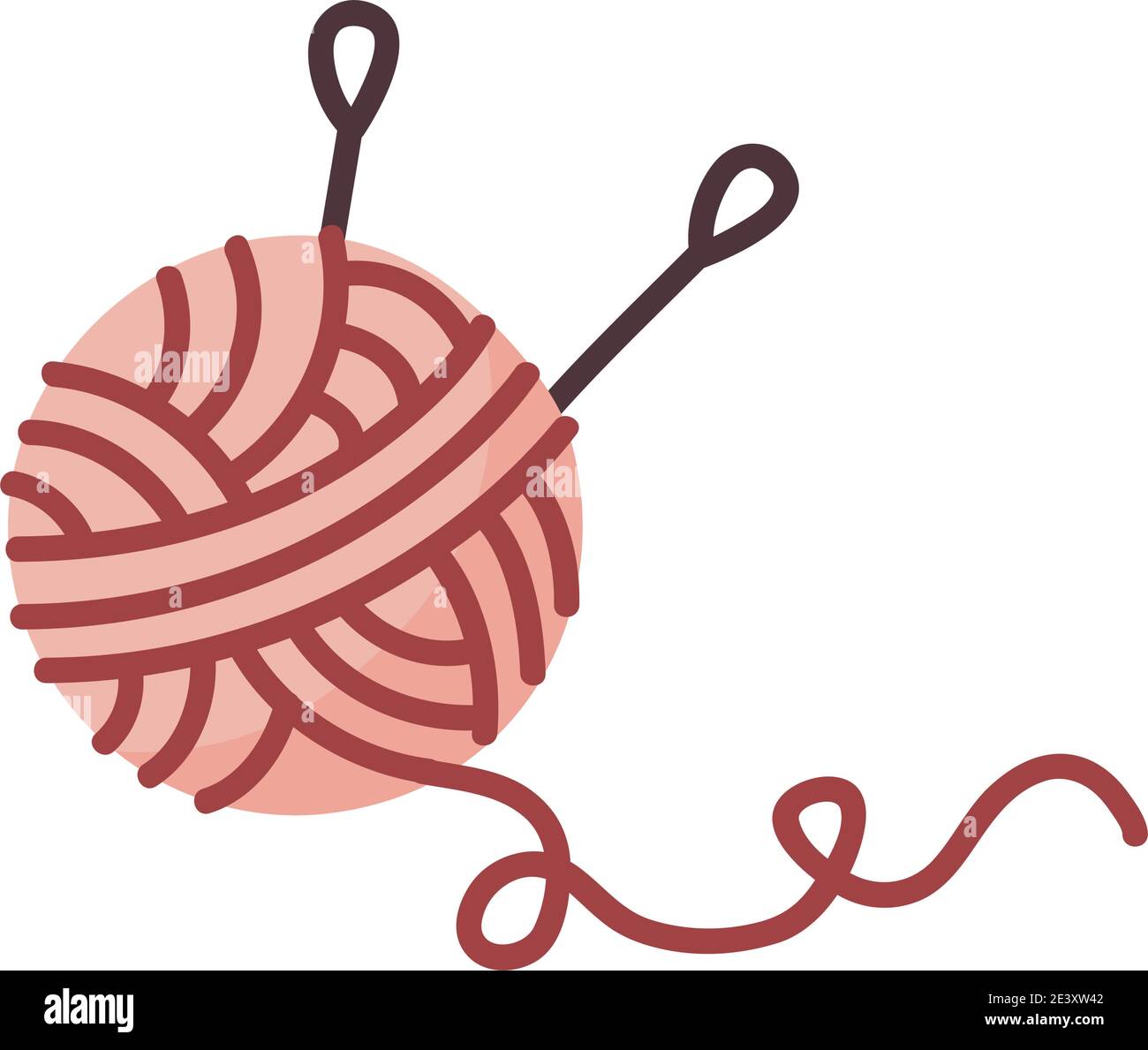 Sewing thread ball with needles design, tailor shop and fashion theme ...