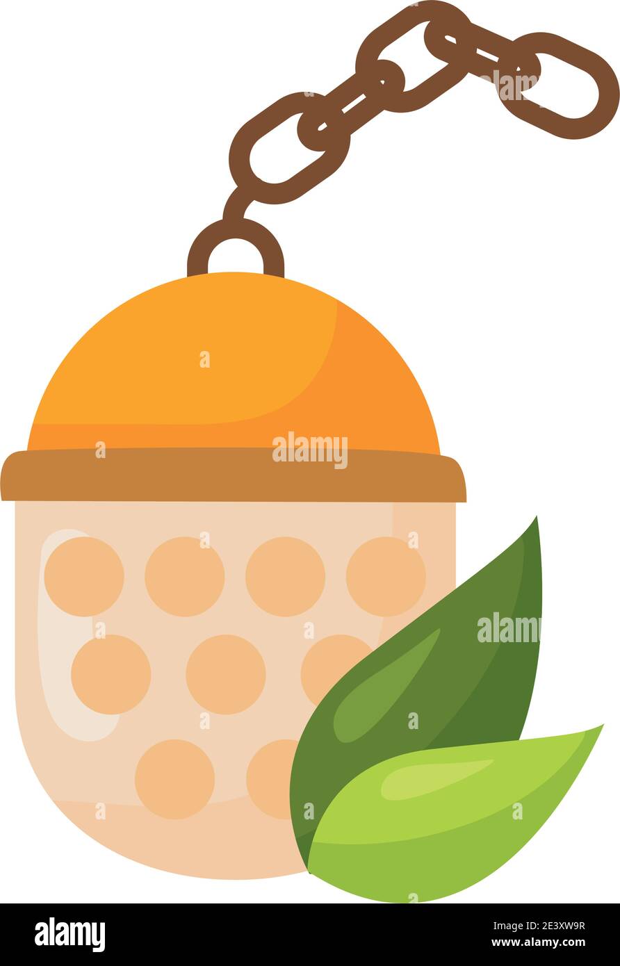Tea sphere with leaves design, Time drink breakfast and beverage theme ...