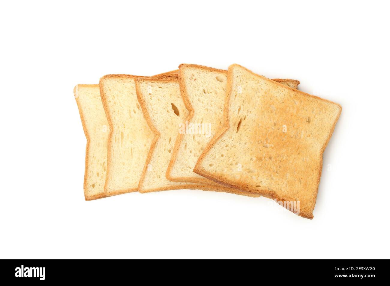 Fresh tasty toasts isolated on white background Stock Photo - Alamy
