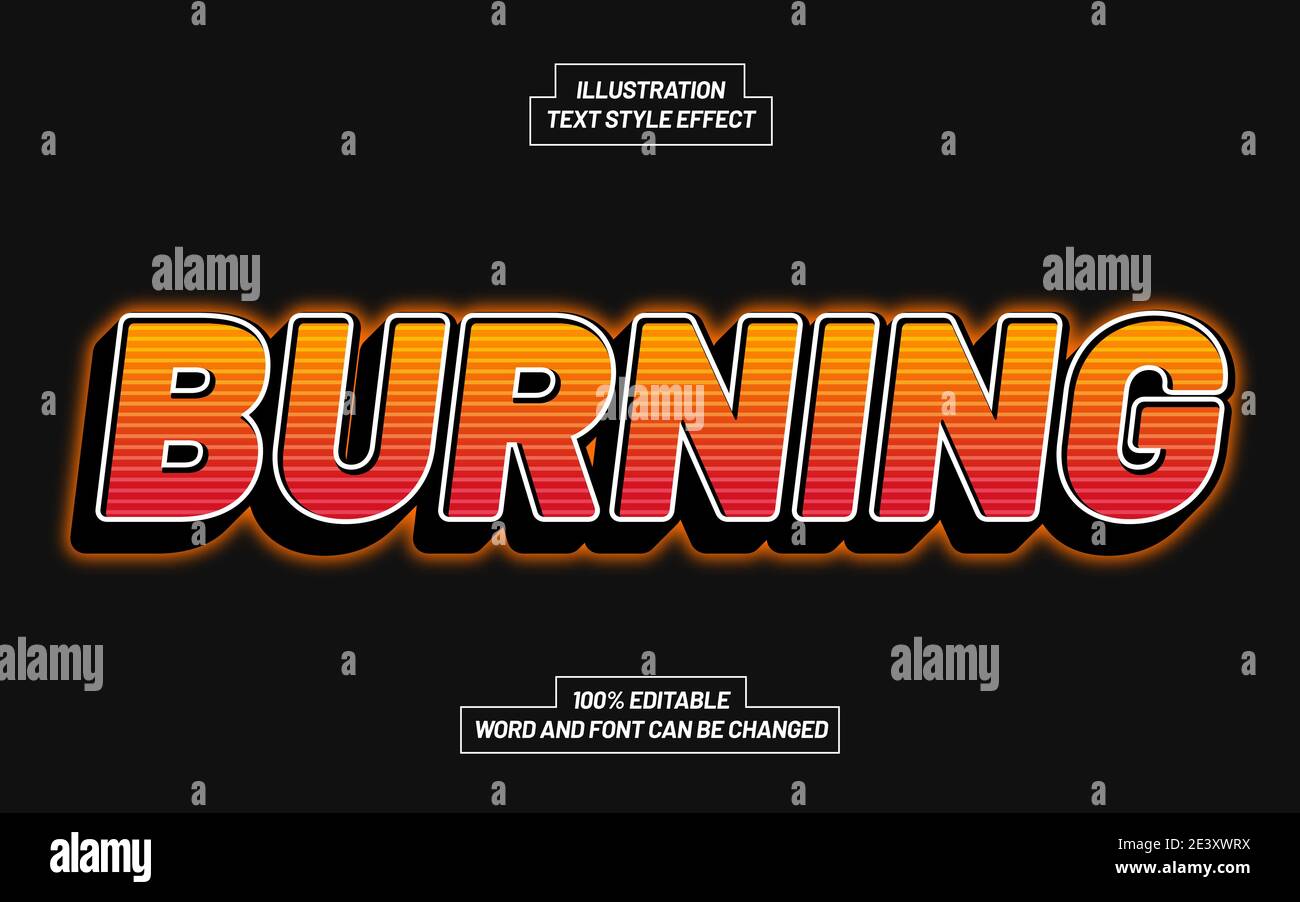 Burning font Stock Vector Images - Alamy