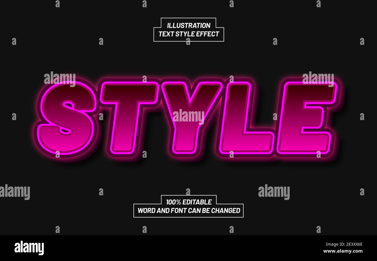 Modern Purple Text Style Effect Stock Vector Image & Art - Alamy