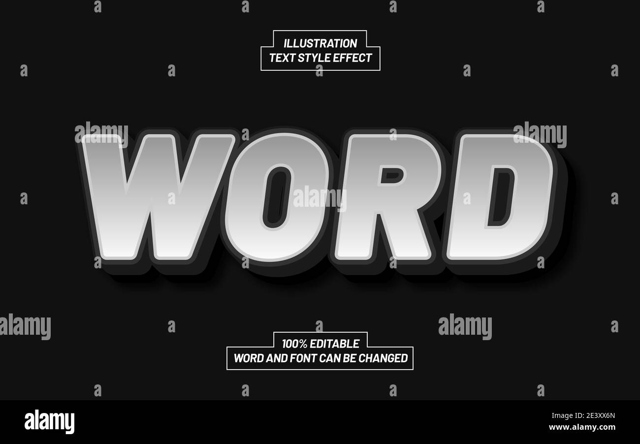 Word Text Style Effect Stock Vector Image & Art - Alamy