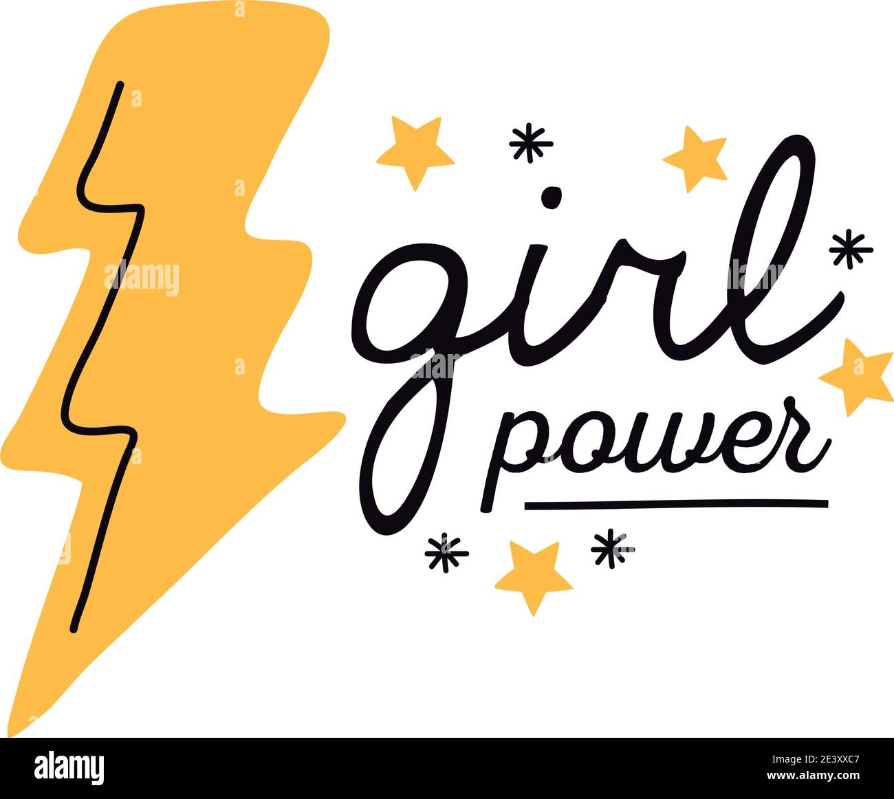 Girl power thunder design of Woman empowerment female feminism and ...