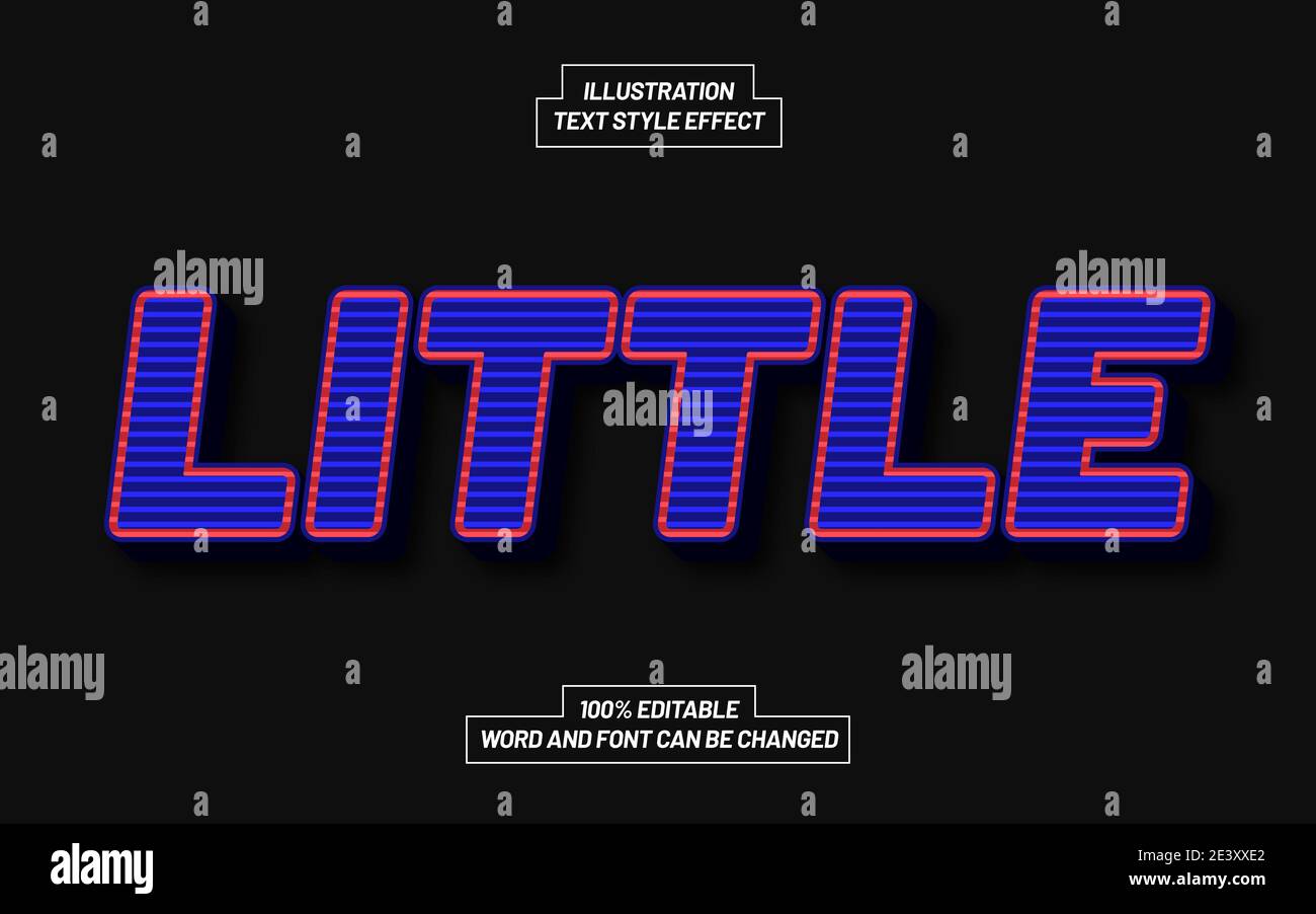 Little Text Style Effect Stock Vector Image & Art - Alamy