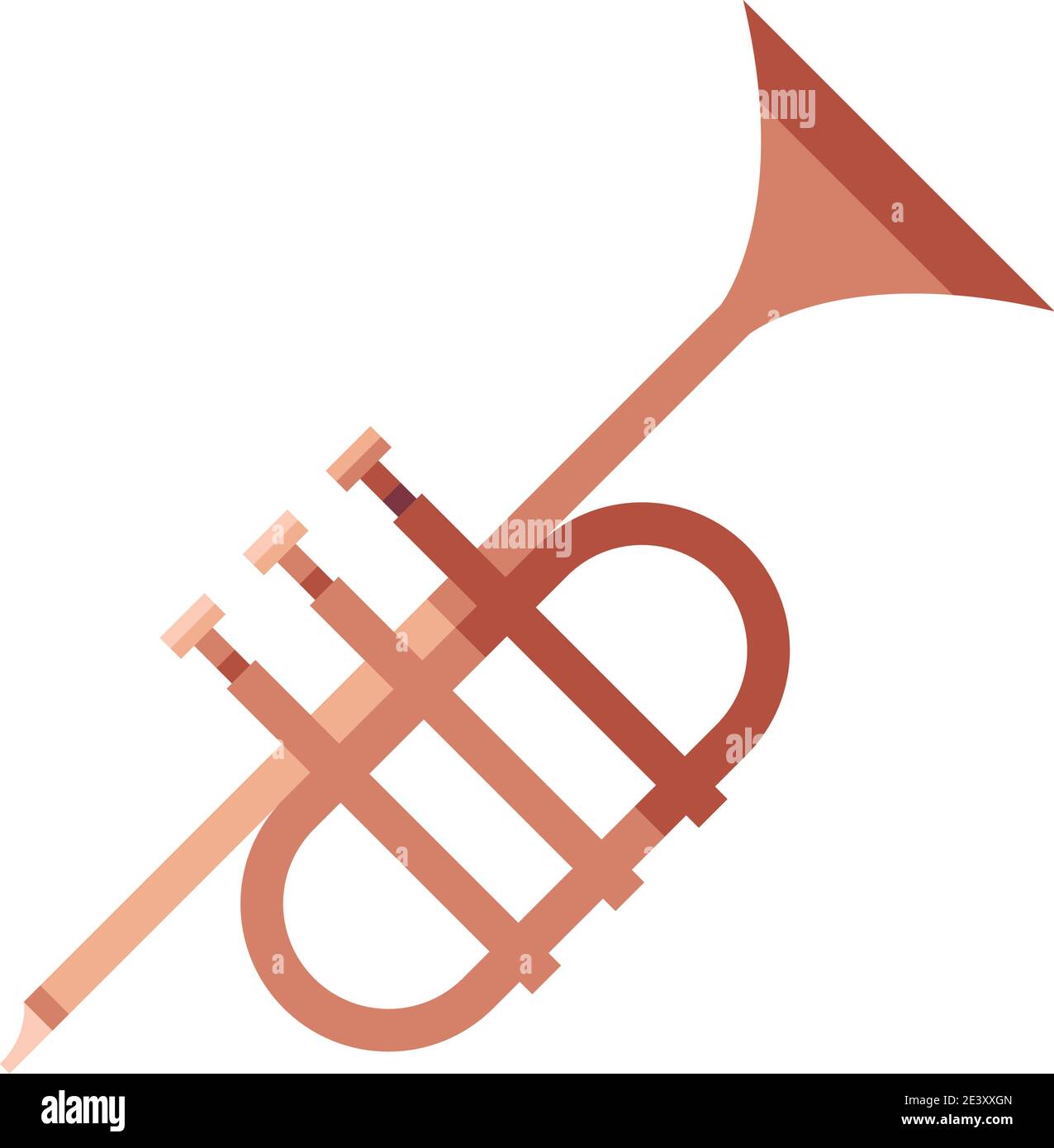 trumpet instrument design, Music sound melody and song theme Vector ...