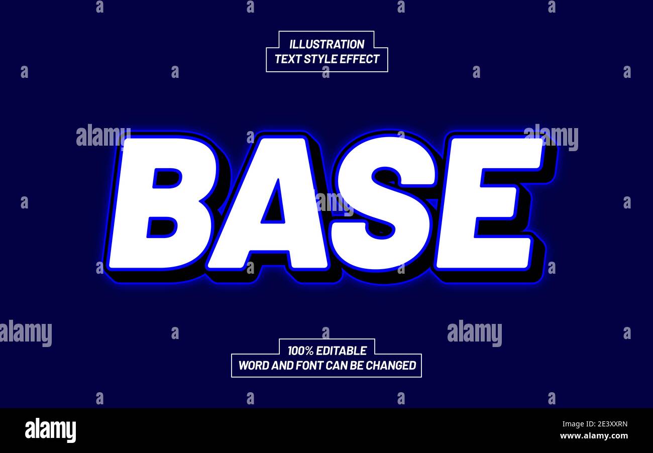 Base Text Style Effect Stock Vector Image & Art - Alamy