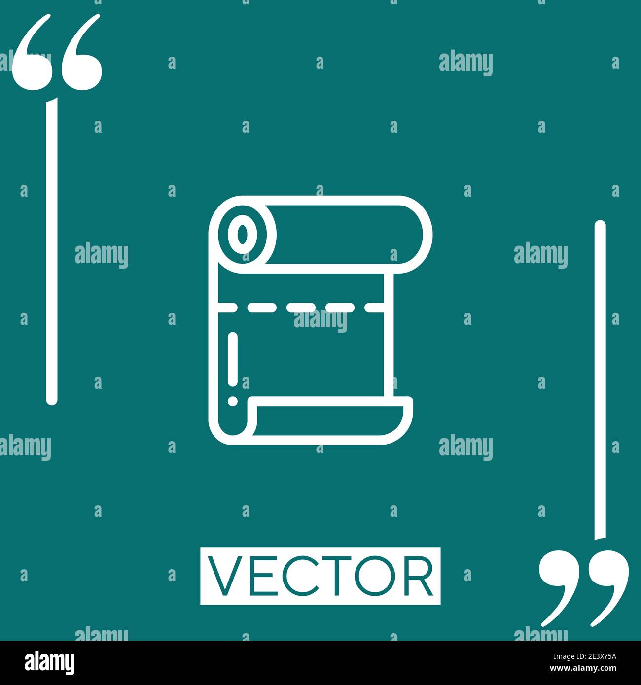 paper roll vector icon Linear icon. Editable stroke line Stock Vector ...