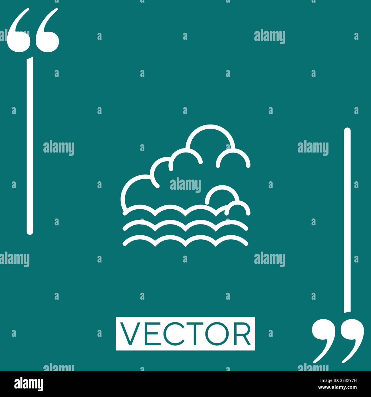 tide vector icon Linear icon. Editable stroke line Stock Vector Image ...
