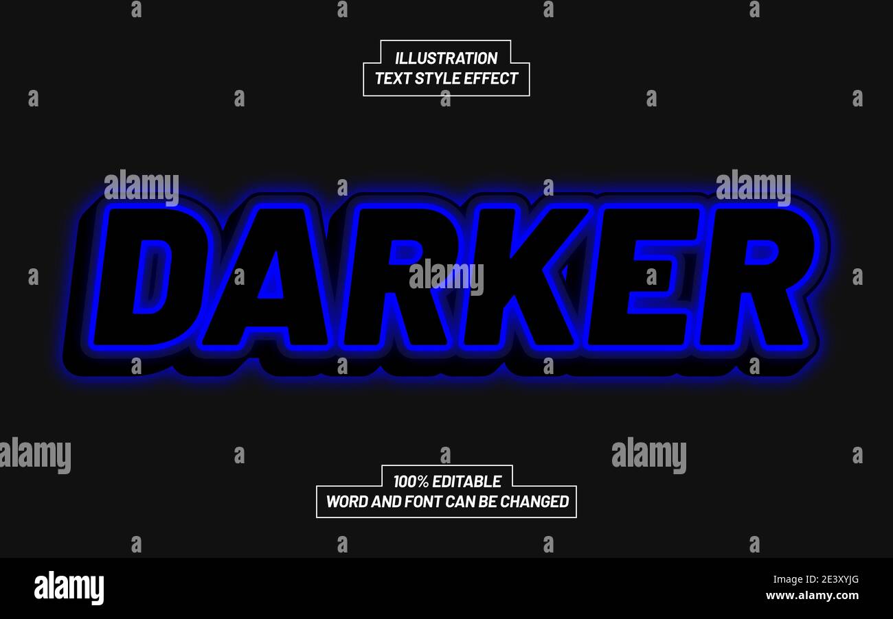 Darker Text Style Effect Stock Vector Image & Art - Alamy