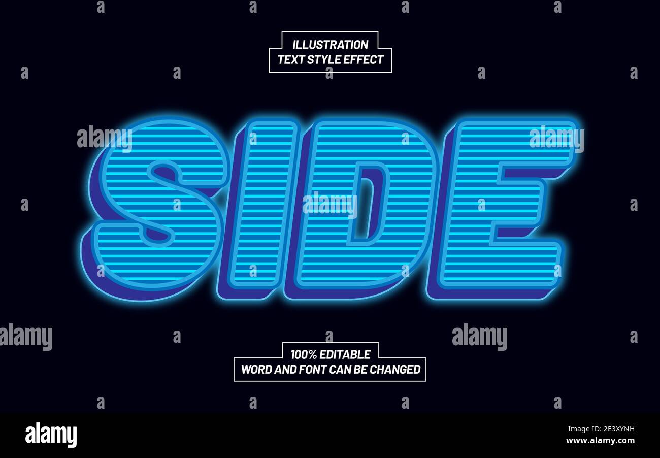 Side Text Style Effect Stock Vector Image & Art - Alamy