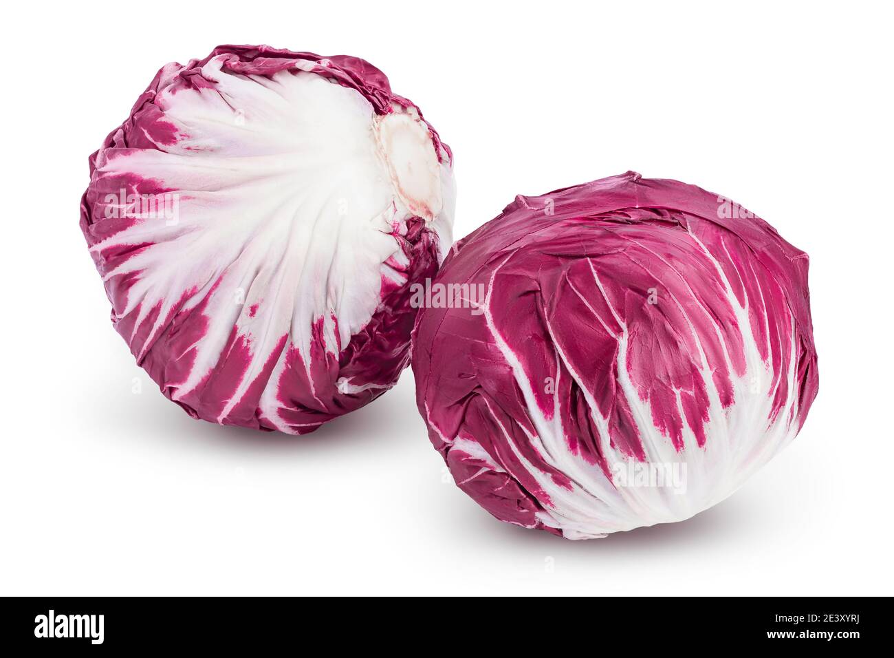 Fresh red radicchio salad isolated on white background with clipping ...