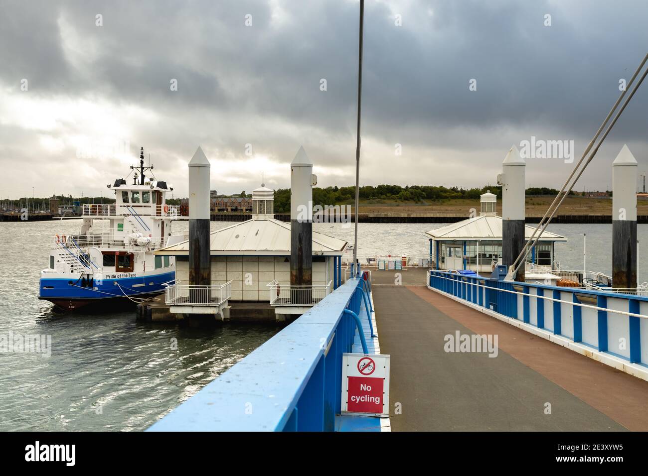South Shields UK: 3rd June 2020: Metro Ferry docked on the River Tyne ...