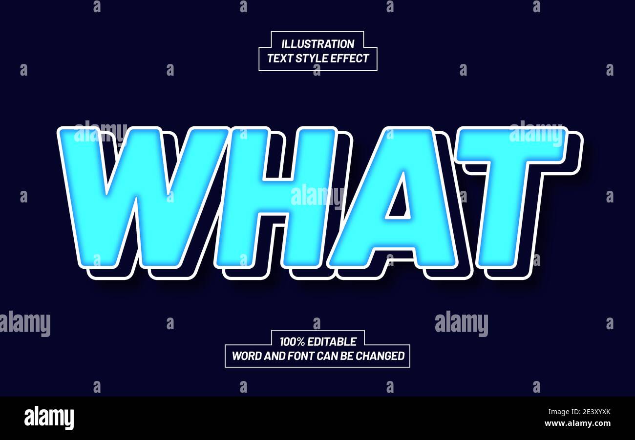 Retro text effect illustrator hi-res stock photography and images - Alamy