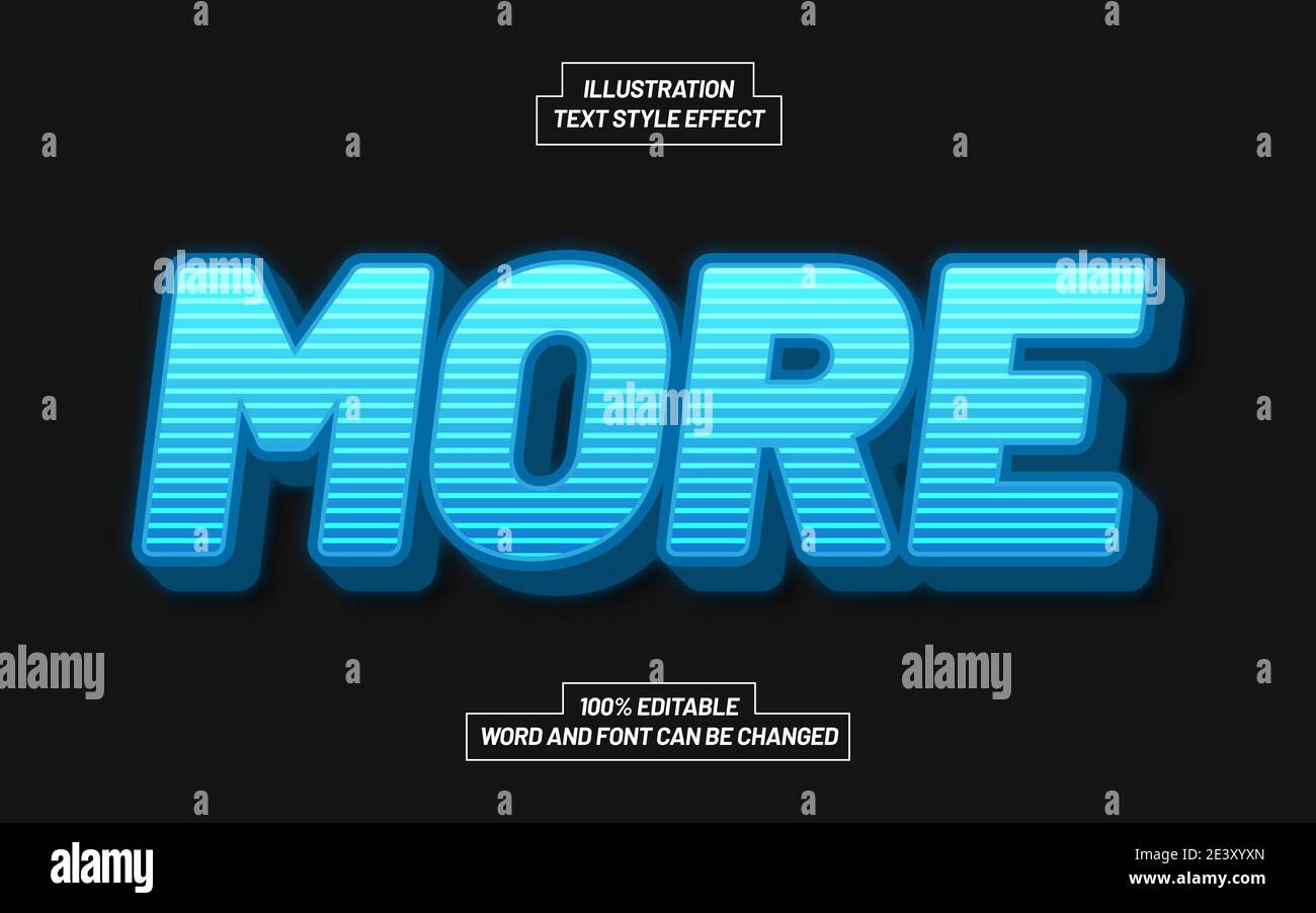 More Text Style Effect Stock Vector Image & Art - Alamy