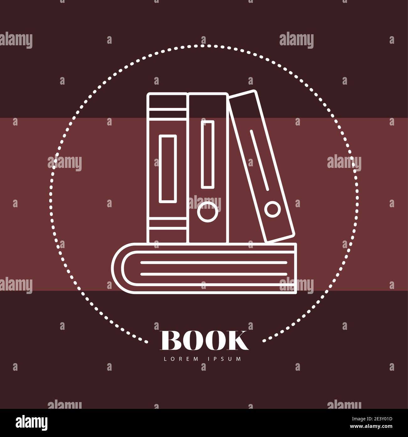 books in circle line style icon design, Education literature and read ...