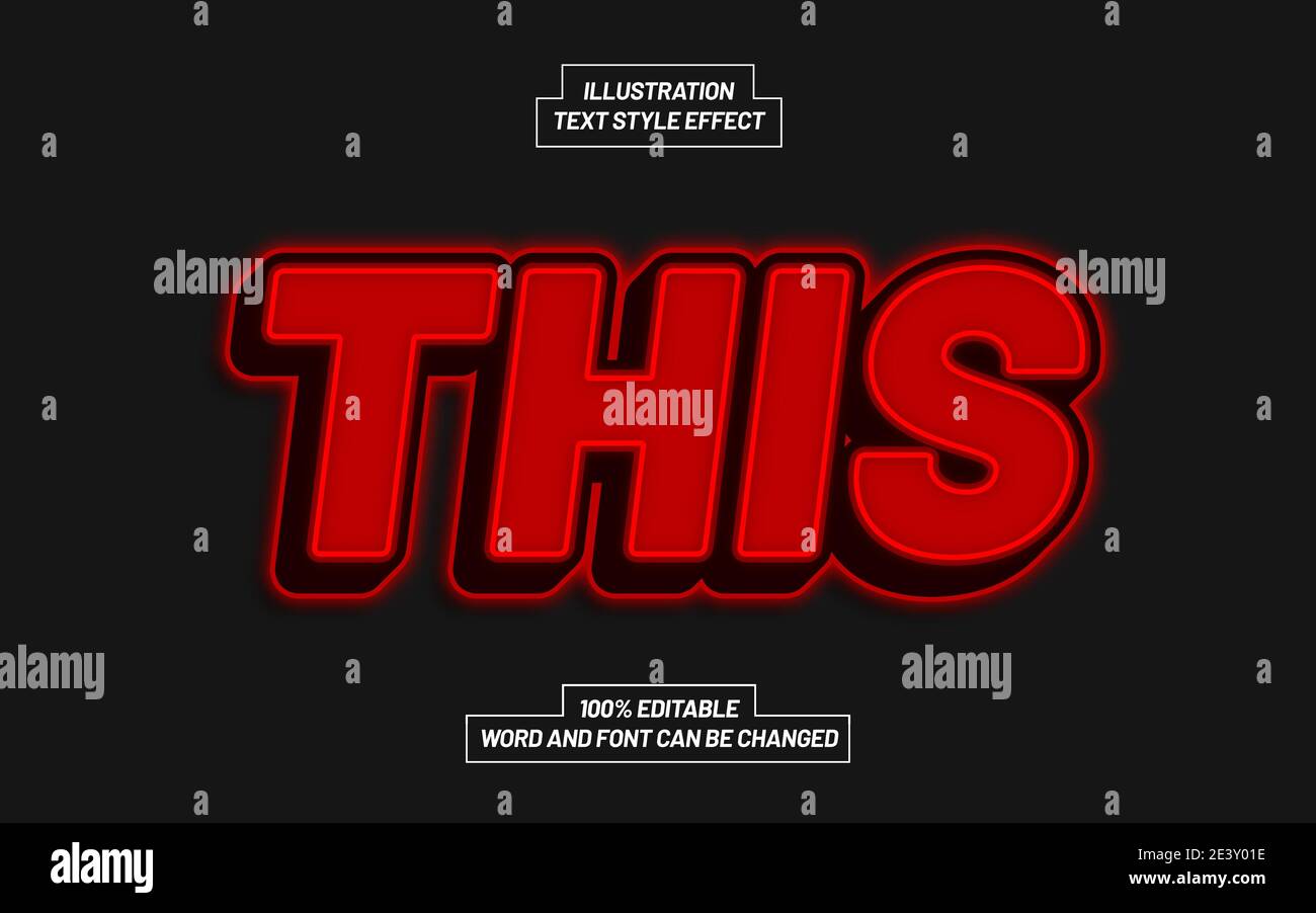 White text effect editable hi-res stock photography and images - Alamy