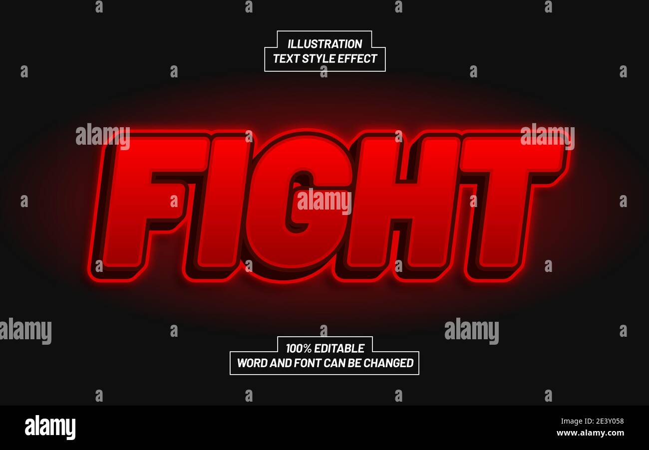 Fight text effect hi-res stock photography and images - Alamy
