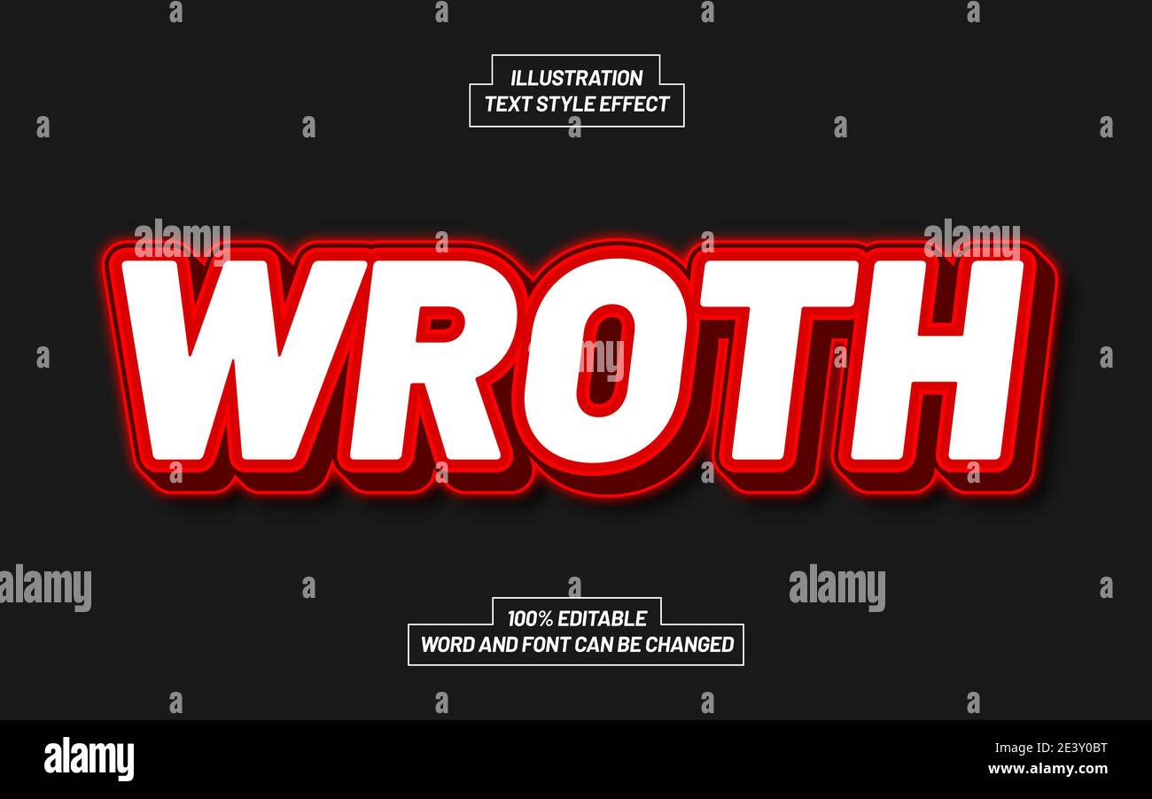 Wroth Text Style Effect Stock Vector Image & Art - Alamy